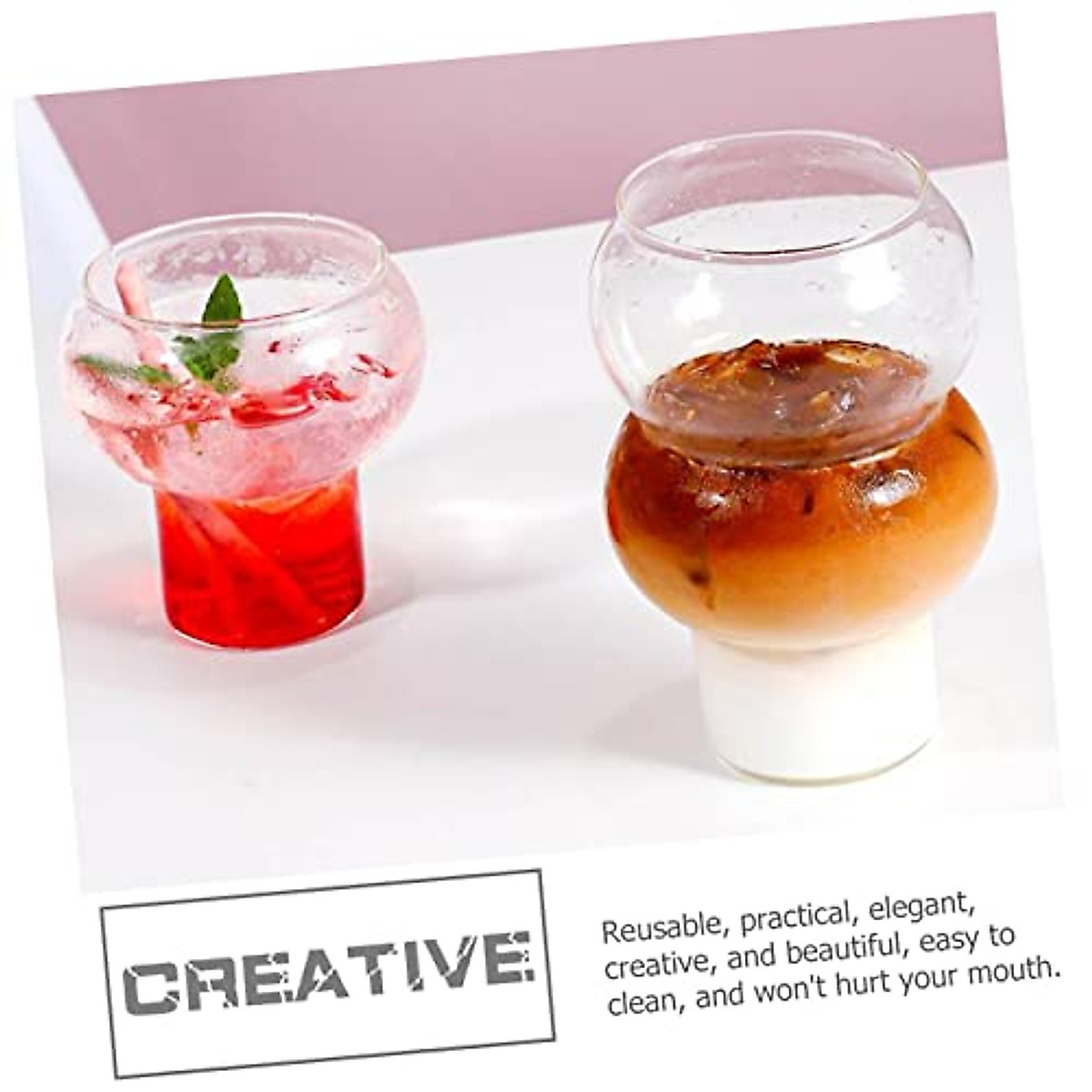 UPKOCH 4 Pcs Glass Juice Glass Whisky Glasses Flute Glasses Transparent Glasses Cup Glass Coffee Mug Trifle Bowls Dessert Bowl Clear Glass Cup Glass Cake Cup Ice Cream Transparent Wedding