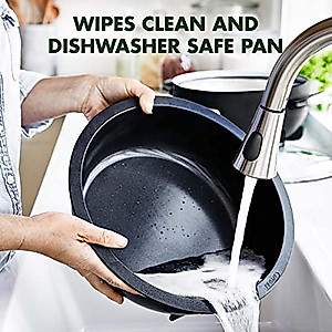 GreenPan Elite Essential Smart Electric 6QT Skillet Pot,Sear Saute Stir-Fry and Cook Rice, Healthy Ceramic Nonstick and Dishwasher Safe Parts, Easy-to-use LED Display, PFAS-Free, Cream White