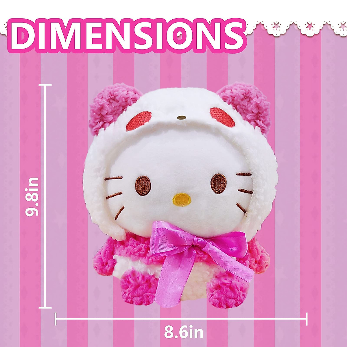 Kawaii Plush Toys,10-inch Cute Kitty Plush,Kitty Cat Plush Dolls, Kitty Stuffed Animals Plush Figure Toy, Gifts for Girls Kids Fans