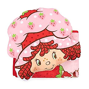 Strawberry Shortcake Pink Strawberries Galore Nogginz Set - 40 x 50 Inch Blanket & Pillow, Kids Super Soft 2 Piece Set