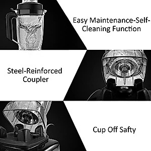 High-Powered 1450W Blender Smoothie Maker with Variable Speeds, Large Capacity Tritan Jar, 4 Preset Programs, Make Healthy Drinks & Meals Effortlessly