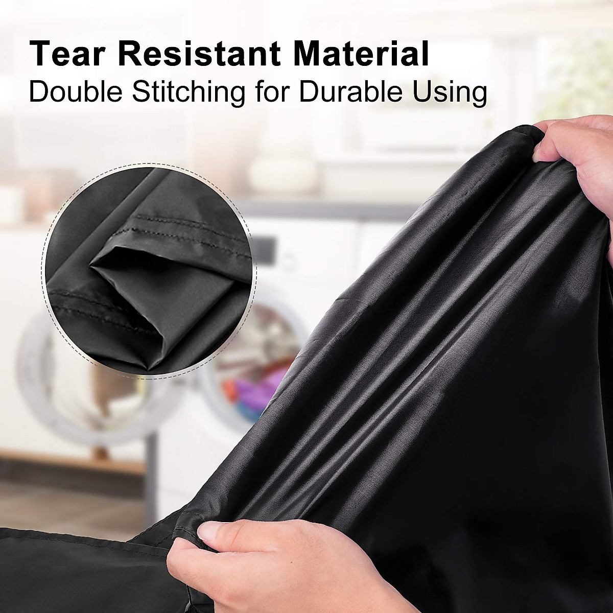 Heavy Duty Laundry Bags Extra Large Dirty Clothes Travel Bag 28 x 43 inch 2 Pack UFmeDorm XL Washable Storage Organizer College Dorm Camp Tear Resistant Big Hamper Basket Replacement Liner Black