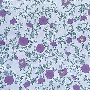 Purple Cotton Fabric Squares 5x5, Floral Charm Packs for Quilting 5 inch for Girls, Precut Fabric for Quilting Sewing DIY Pathworks (42Pcs)