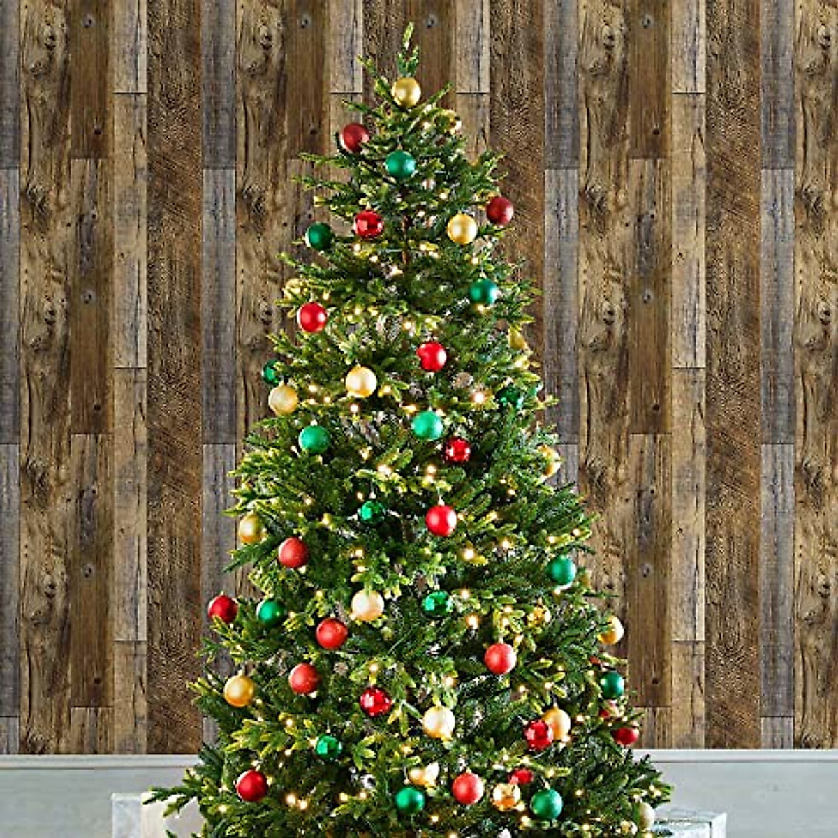 17.71''×118'' Distressed Wood Plank Wallpaper Peel and Stick Rustic Wood Grain Pattern Wall Paper Removable Self Adhesive Brown Shiplap Vinyl Film Decorative Wooden Look