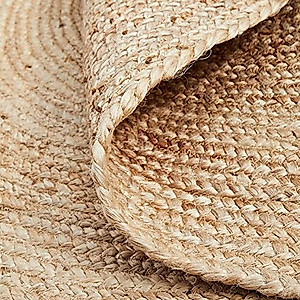 2x3, 3x4, 3x5, 4x6, 5x7, 5x8 Ft. Indian Hand Braided Jute Rug/ Natural Jute Rug/ Solid Color Pure Jute Rug/ Patio Rug/ Hallway Rug/ Outdoor Rug (2x3 Ft Oval Rug)