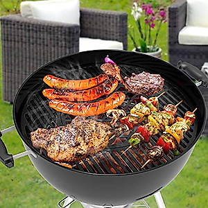 only fire Gourmet BBQ System Sear Grate Replacement for Weber 8834, Porcelain-Enameled Cast-Iron Cooking Grid for 22 1/2 inch Weber Charcoal Grills