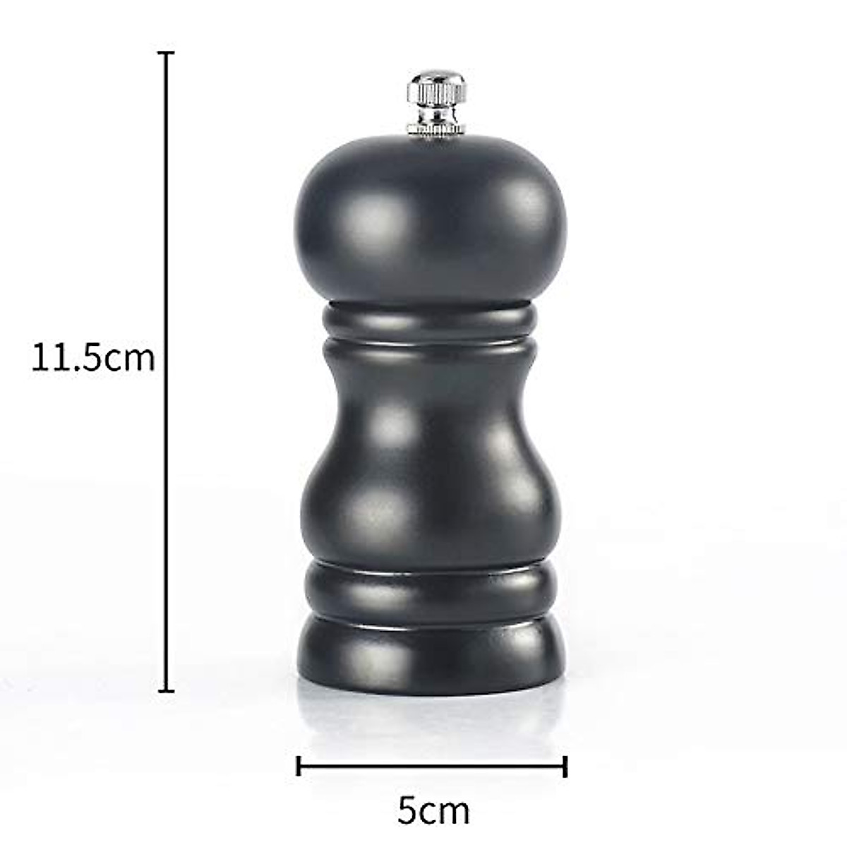 KVSERT Wood Salt and Pepper Grinder Set Pepper Salt Shaker, Solid Wood with Adjustable Coarseness Red