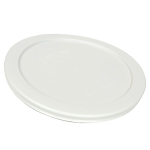 Pyrex 7201-PC Round White 4 Cup Plastic Storage Lid, Made in USA - 6 Pack