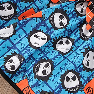 LYQTloml Toddler Baby Little Girls Halloween Nightmare Christmas Dress Kids Birthday Party Clothes Fall Long Sleeve Casual Outfit 1-8Y