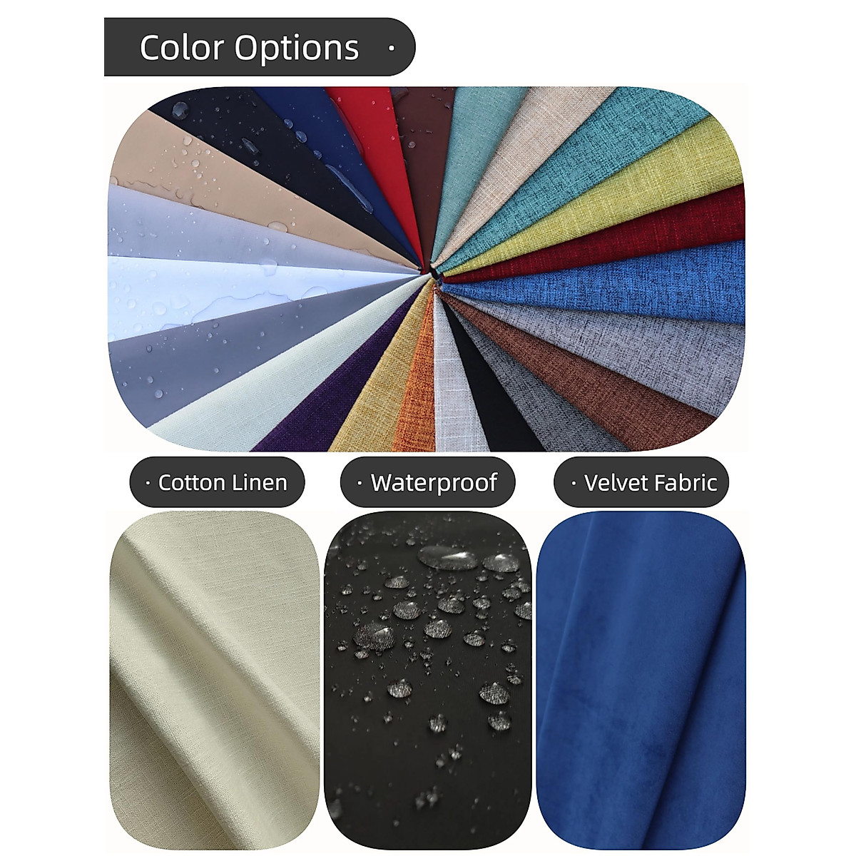 SINCERE Custom Cushion Cover with Zipper Indoor/Outdoor, Cut to Size Non-Slip Removable Replacement Seat Cover for Window Bench Pad, Floor Pillow, Patio Furniture Cushion Cover, No Insert