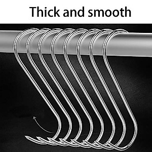 Meat Hooks 20Pcs,Premium Butcher's Hook,Stainless Steel Wall S-Shaped Hooks–for Hot and Cold Smoking,Stainless Steel Meat Hook, Chicken Hunting Smoking Ribs(13cm,Pack of 20) (20PACK Meat Hooks)