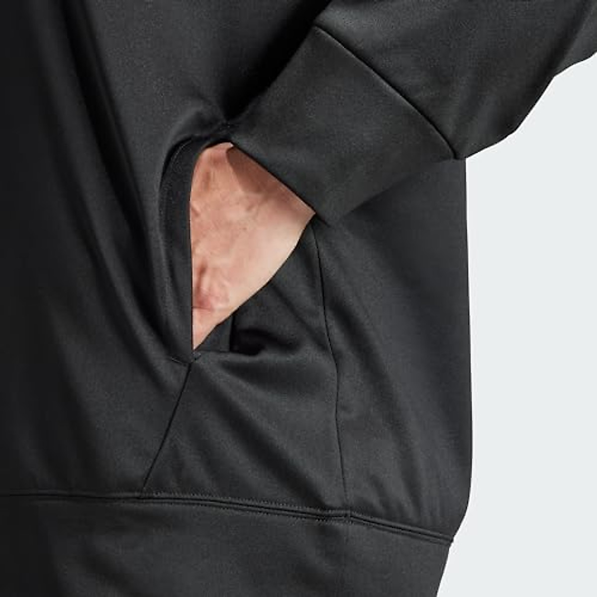 adidas Women's Aeroready Game and Go Fleece Hoodie, Black/White, Medium