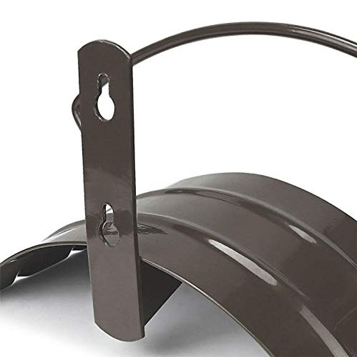 Wall Mounted Garden Hose Holder Hold 125ft 3/4" Hose, Durable and Heavy Duty Rust-Free Hose Hanger for Water Hose, Keep Your Backyard Neat and Clean,Brown