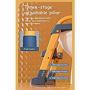 TOWRITE Foldable Toilet Training Potty Seat Chair Toddlers Toilet with Step Stool Ladder and Handles Safe Non-Slip Step PU Cushion for Boys Girls (Pink)