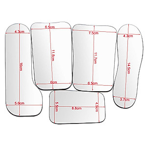 Angzhili 5Pcs/Set Intraoral Mirrors Dental Photography Mirrors Dental Reflector Mirror Glass Occlusal Mirror,Two-sided Orthodontic Mirror Dental Tool