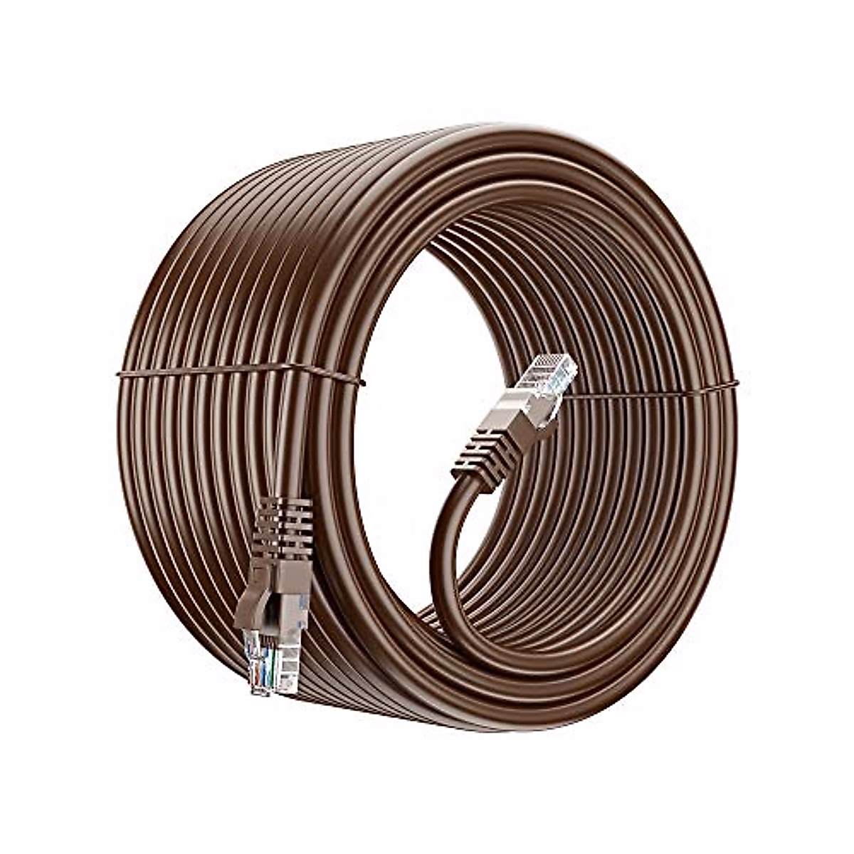 Maximm Cat 6 Ethernet Cable 100 Ft, 100% Pure Copper, Cat6 Cable LAN Cable, Internet Cable, Patch Cable and Network Cable - UTP (Brown) 100 Feet