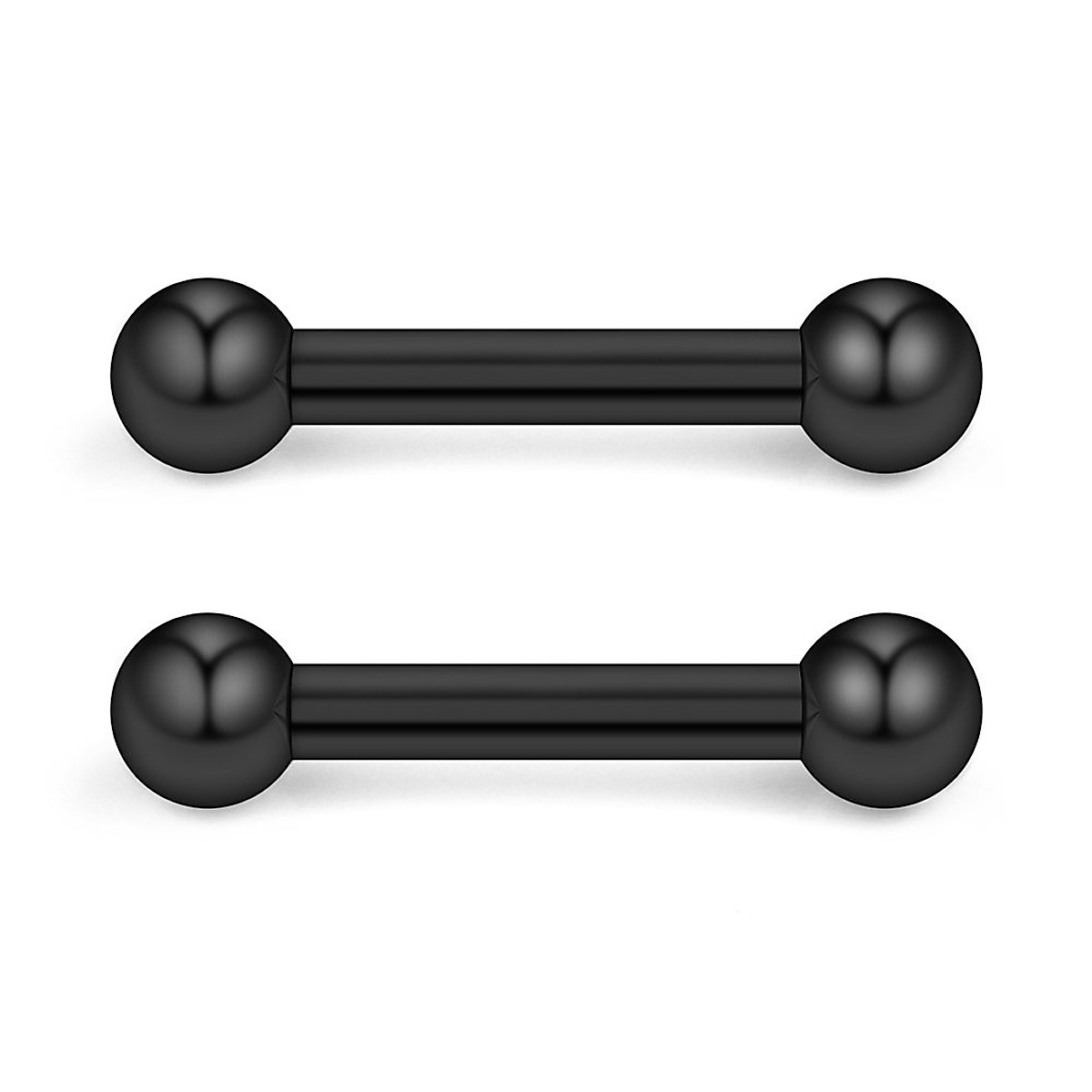 Ruifan Mix Color 316L Stainless Steel Nipple PA Tongue Shield Barbell Ring Bar Body Piercing Retainer 12G 10mm 12PCS