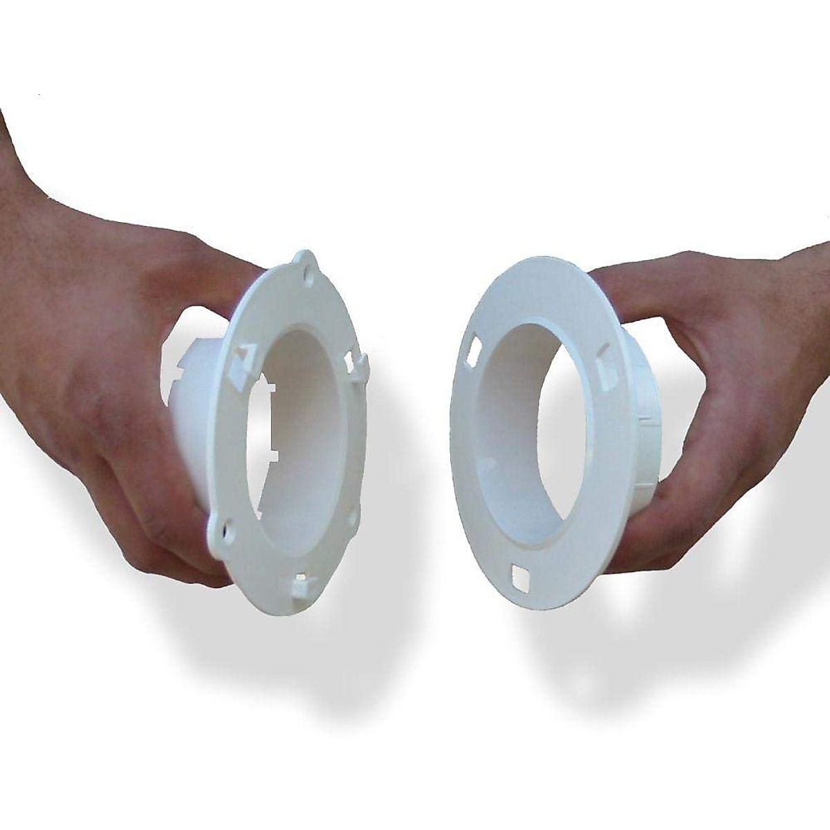 Dryer Dock The Original Dryer Vent Quick Release - Two-Piece Dryer Hose Quick-Connect, Twist & Lock Tight, Fits 4 Inch Tubes,White