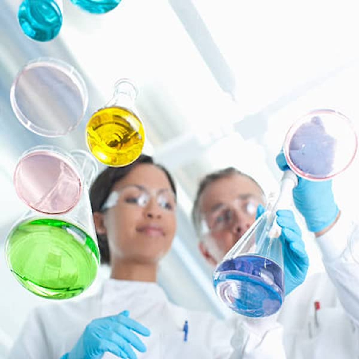 Yarlung 6 Pack Glass Beakers Set, Graduated Measuring Beakers Thick Boro 3.3, Griffin Low Form 25/50/100/250/500/1000ml