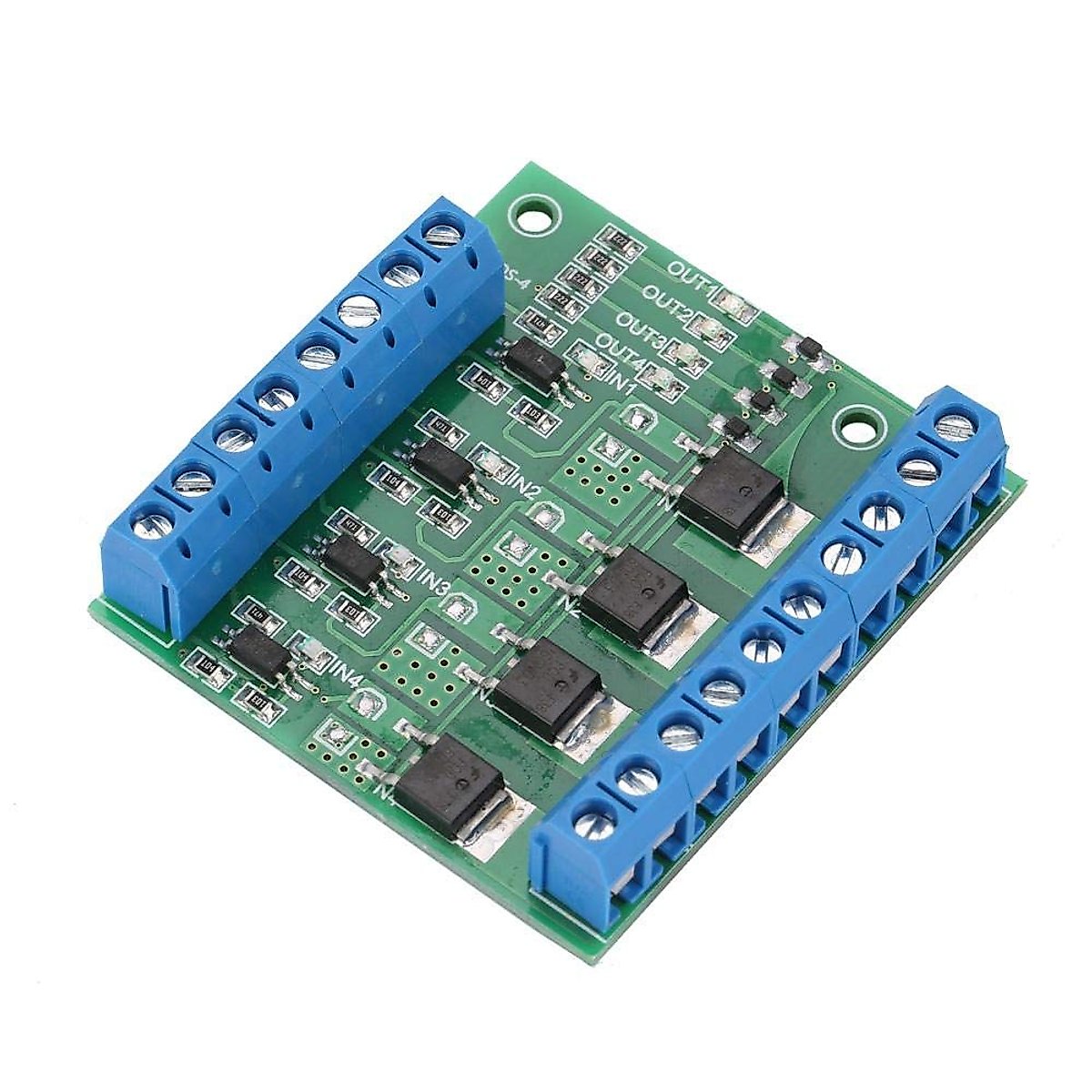 MOS FET PWM 3-20V to 3.7-27VDC 10A 4-Channel Driver Module PLC Amplifier Circuit Board