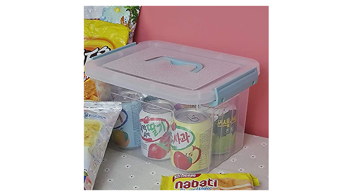 Sosody 6L Plastic Clear Storage Bins - Durable & Stackable Organizer