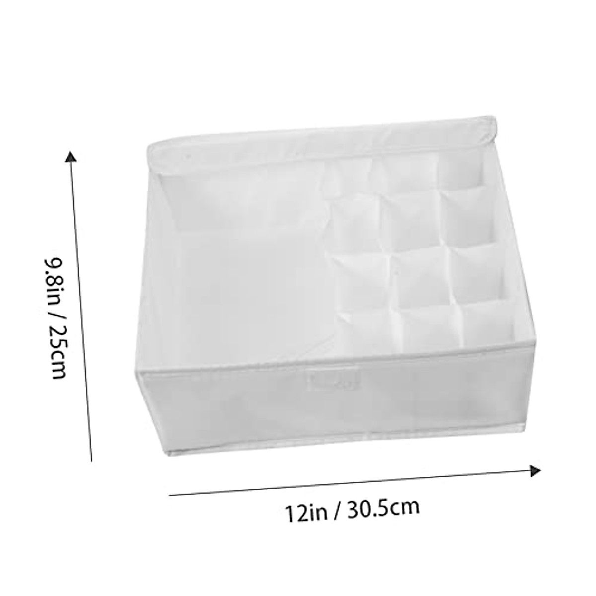 Alipis 2pcs Underwear Storage Box Plastic Storage Organizer Plastic Container Collapsible Container Cloth Covered Socks Container Socks Box Closet Underwear Organizer Underwear Drawer Bra