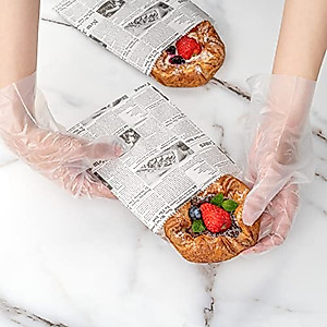 Restaurantware-Bag Tek 7 x 5 Inch Sandwich Bags, 100 Greaseproof Bakery Bags - Microwavable, Disposable, Newsprint Paper Lunch Bags, For Cookes, Sandwiches, Candies, Fries, And Bread,