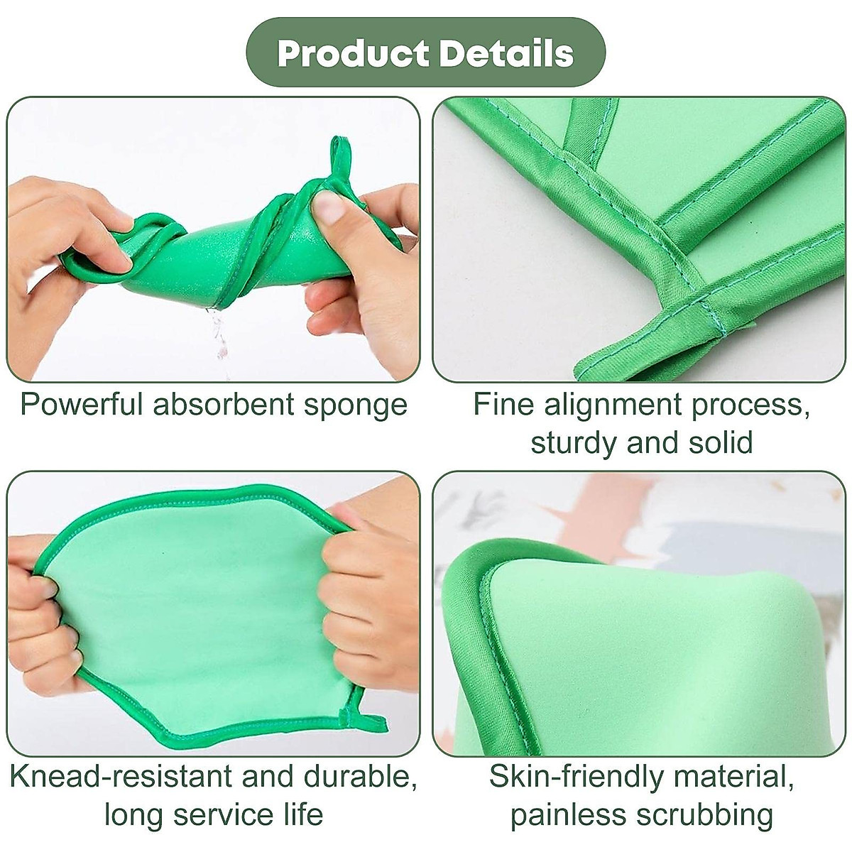 Bath Sponge, PVA Super Soft Exfoliator Sponge Gloves, Bath and Body Exfoliator Mitts, Dual-Sided, Multi-Purpose Glove Exfoliates Skin, Scrubbing Glove for Shower Spa Massage and Dead Skin Cell Remover