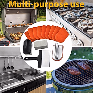 RTT Griddle Cleaning Kit for Blackstone 26 Pieces - Heavy Duty Grill Cleaner Kit with Grill Stone, Griddle Scraper, & Griddle Brush with Stainless Steel Handle - Easy to Use Flat Top Cleaning Kit