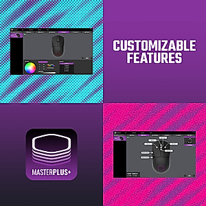 Cooler Master MM712 Wireless Gaming Mouse White with Adjustable 19,000 DPI, 2.4GHz and Bluetooth, Ultraweave Cable, PTFE Feet, RGB Lighting and MasterPlus+ Software