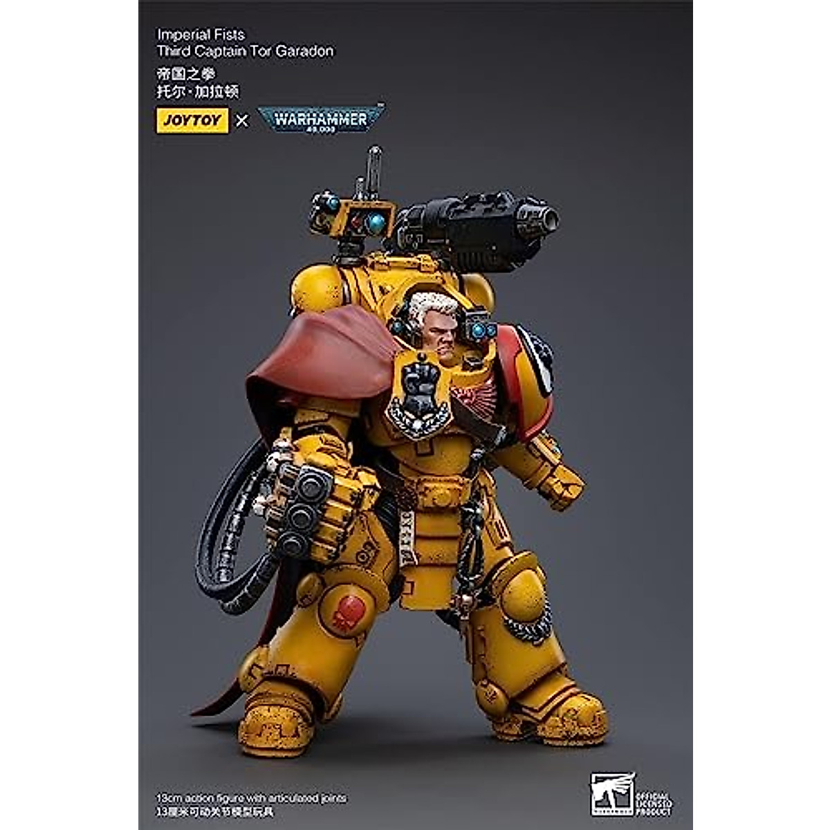 HiPlay JoyToy Warhammer 40K Imperial Fists Third Captain Tor Garadon 1:18 Scale Collectible Action Figure