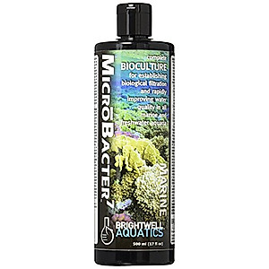 Brightwell Aquatics MicroBacter7 - Bacteria & Water Conditioner for Fish Tank or Aquarium, Populates Biological Filter Media for Saltwater and Freshwater Fish, 500ml