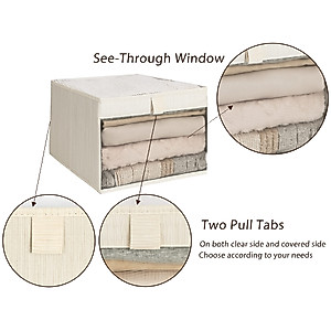 StorageWorks Storage Baskets for Shelves and Closet Storage Bins with Clear Window