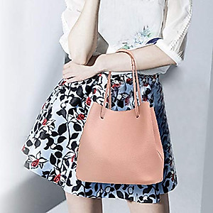 UNNIC Fashionable Pattern Artificial Leather 4 In 1 Combo Bag Tote Bag Women Wallet (Black)