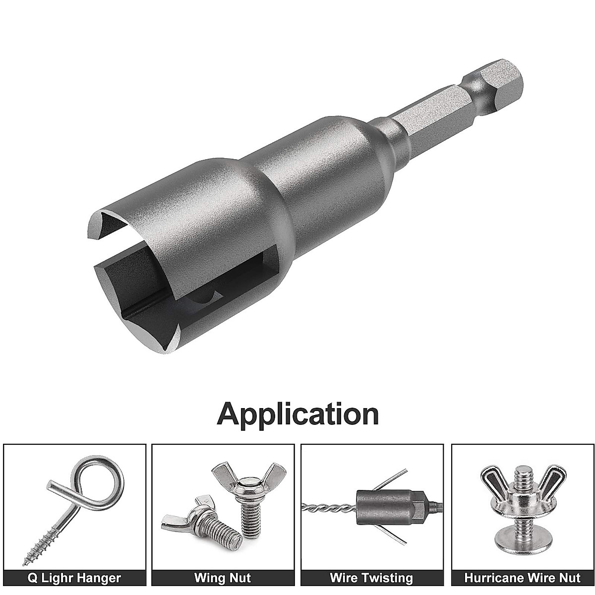 3 Pack 1/4" Hex Shank，Power Wing Nut Driver Set,Slot Wing nuts Drill Bit Socket Wrenches Tools Set, Drills Bits for Panel Nuts screws eye C hook bolt