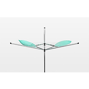 Brabantia Lift-o-Matic Large Rotary Airer Clothesline with Metal Soil Spear, 197 Feet, Silver