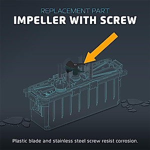 Dolphin Genuine Replacement Part - Impeller with Screw (Black) - 9995266-R1