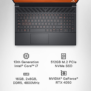 Dell G15 Gaming Laptop Computer, 15.6" FHD 120Hz Display, Intel 14-Core i7-13650HX(up to 4.9GHz), NVIDIA GeForce RTX 4050, 64GB DDR5 RAM, 2TB SSD, Webcam, Backlit Keyboard, Wi-Fi 6, Windows 11 Home