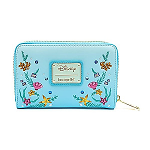 Loungefly Disney The Little Mermaid, Princess Stories Series Ariel Wallet, Flounder Sebastian