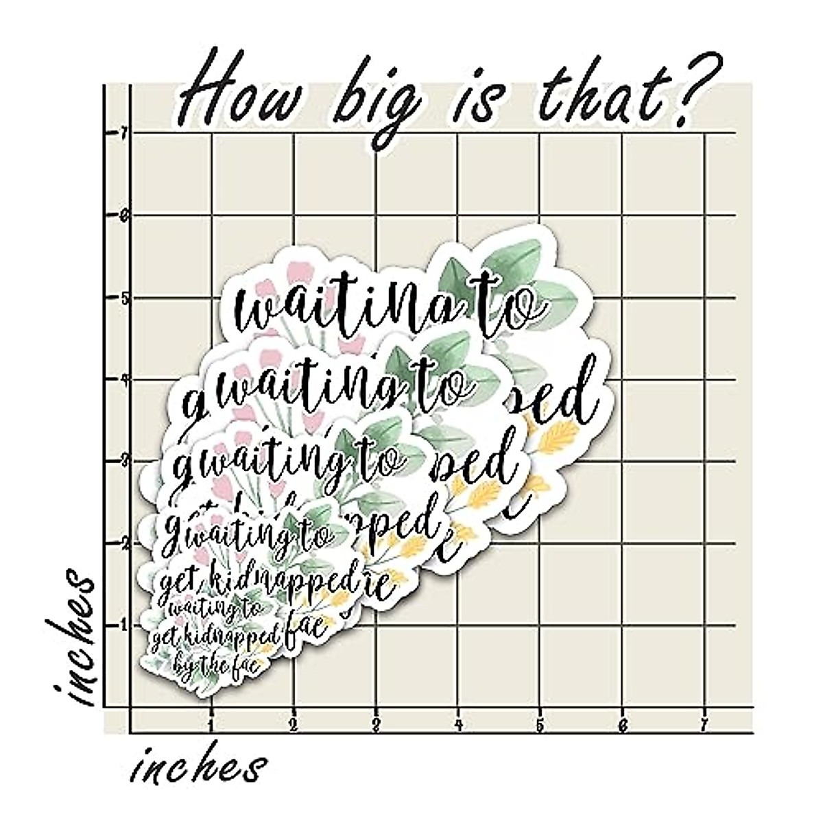 Miraki Waiting To Get Kidnapped By The Fae Sticker, Fantasy Book Sticker, Reading Sticker, Bookish Sticker, Water Assitant Die-Cut Funny Decals for Laptop, Phone, Guitar, Water Bottles, Kindle Sticker