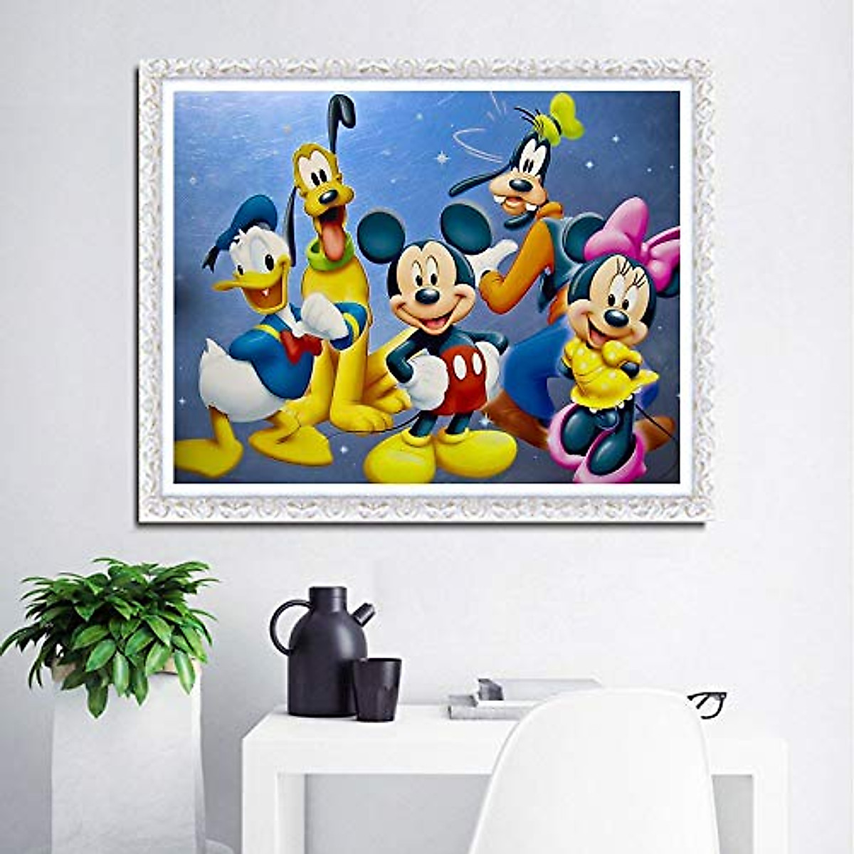 5D DIY Diamond Embroidery Art Painting Kit ，Full Diamond Round Diamond Embroidery, for Wall Decoration,Cartoon Diamond Painting（12X16 Inches）