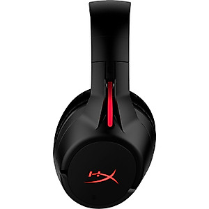 HyperX Cloud Flight - Wireless Gaming Headset, Battery Lasts Up to 30 hours of Use, Detachable Noise Cancelling Microphone, Red LED Light, Bass, Comfortable Memory Foam, PS4, PC, PS4 Pro (Renewed)