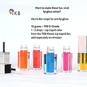 TKB High Shine Lip Gloss Top Coat (G-Grade)- High Shine, Ready To Wear Clear Lip Gloss, DIY Lip Gloss, Mineral Oil Free 5.5oz (156g)