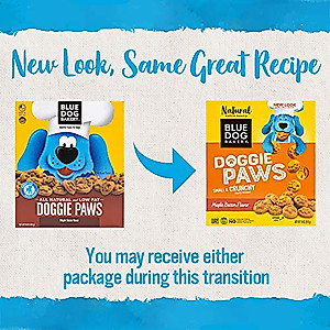 Blue Dog Bakery Natural Dog Treats, Doggie Paws, Maple Bacon Flavor, 16.2oz (1 Count)