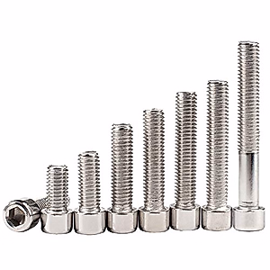 L-A 0.8mm Pitch M5x40mm Stainless Steel Hex Socket Head Cap Screws Bolts （25Pcs）