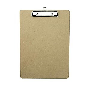 Saunders US-Works 05512 Recycled Hardboard Clipboard - Brown, Letter Size Writing Board with Low Profile Clip
