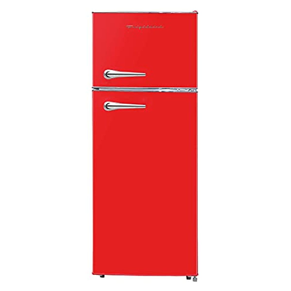 Frigidaire EFR786-RED EFR786 Retro Apartment Size Refrigerator with Top Freezer-2 Door Fridge with 7.5 Cu Ft of Storage Capacity, Adjustable Spill-Proof Shelves, Door & Crisper Bins, Red