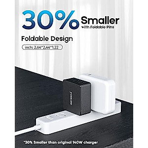 Yoocas 140W USB C Charger,MacBook Pro Charger with Gan+3-Port PD3.1,Laptop Foldable Wall Charger for Dell,Lenovo,Chromebook, Tablets, MacBook Air, iPad Pro, Galaxy S22/21, iPhone 15/14/Pro, Pixel.