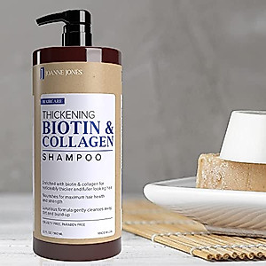 Joanne Jones Thickening Biotin & Collagen Shampoo, 960ml/32 fl oz, Noticeably Thicker and Fuller Looking Hair, Cruelty Free, Paraben Free