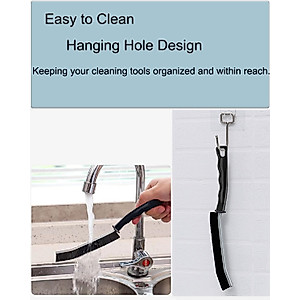 Altomoey Crevice Cleaning Brush, 3+1Pcs Hard Bristle Gap Cleaning Brush Tool for Tight Spaces, 2024 Dead Corners Multifunctional Cleaner Brush for Household Use Kitchens, Bathroom, and Window Grooves